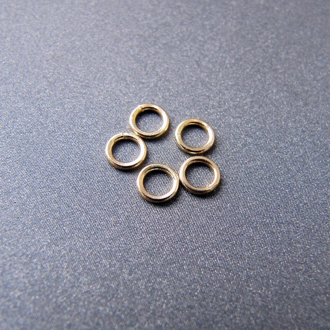 14k Gold Jump Ring • Open / Closed • 2.5mm 3mm 4mm 5mm 6mm 7.50mm • 14 ...