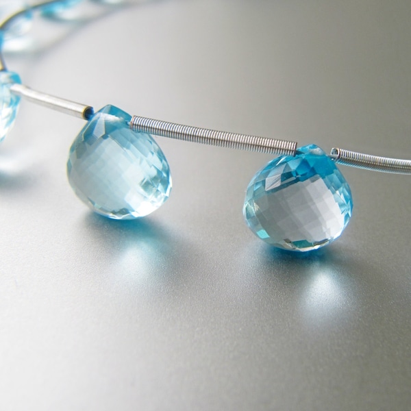 Blue Topaz Briolette - Etsy