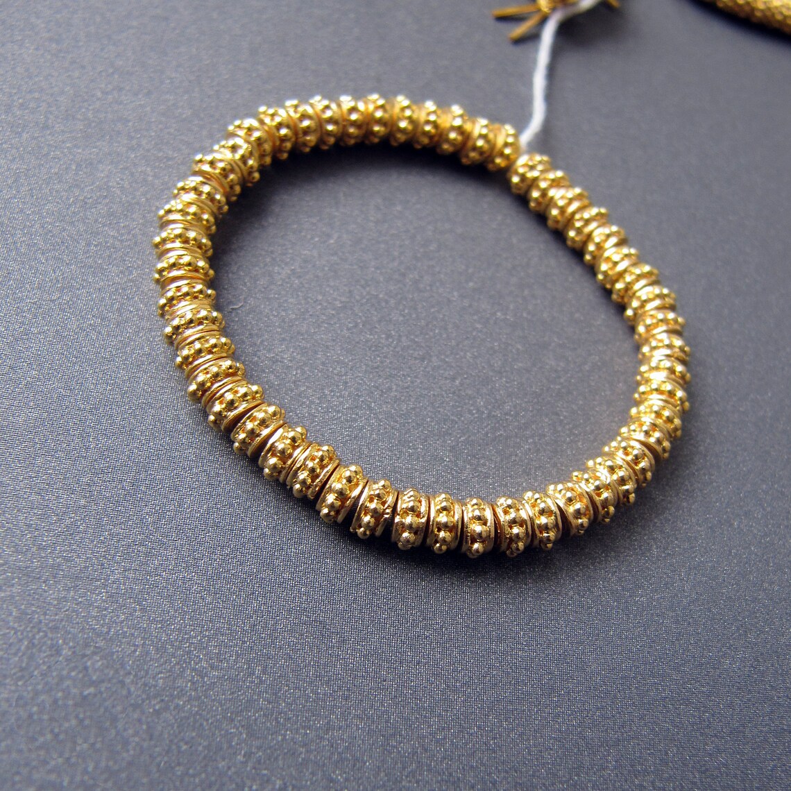 18k Gold Spacer Beads 3.70x1.90mm Solid 18 Carat Yellow | Etsy