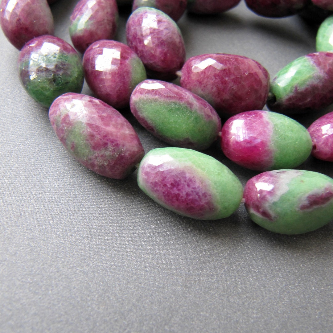 Zoisite Ruby Nuggets • 12-15mm • AAA Micro Faceted • Natural Gemstone ...