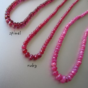 Red Spinel Rondelles 2.25-3.70mm AAA Micro Faceted Natural Genuine Very ...