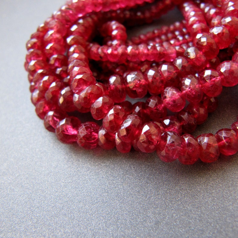 Red Spinel Rondelles 2.25-3.70mm AAA Micro Faceted | Etsy