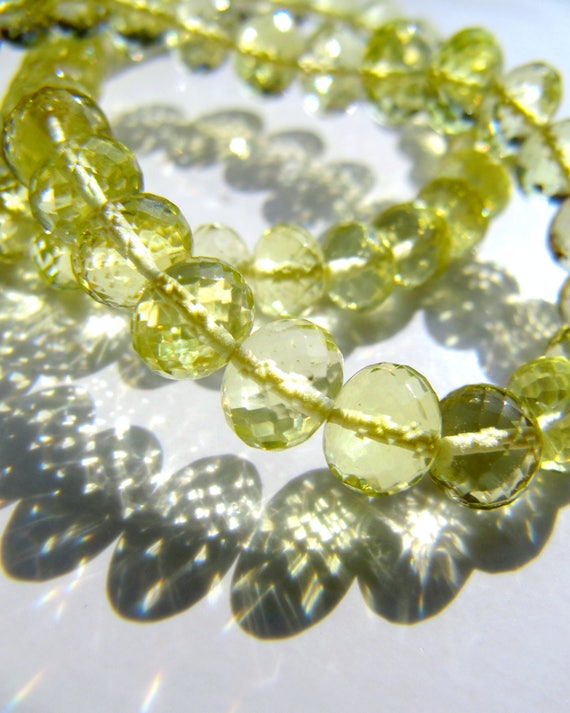 Lemon Quartz Rondelles 3-4-5-7-10mm AAA Micro Faceted - Etsy