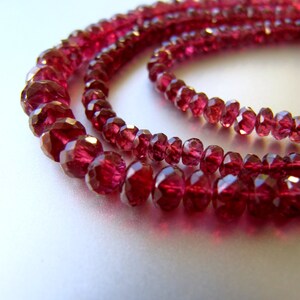 Red Spinel Rondelles 2.25-3.70mm AAA Micro Faceted Natural Genuine Very ...