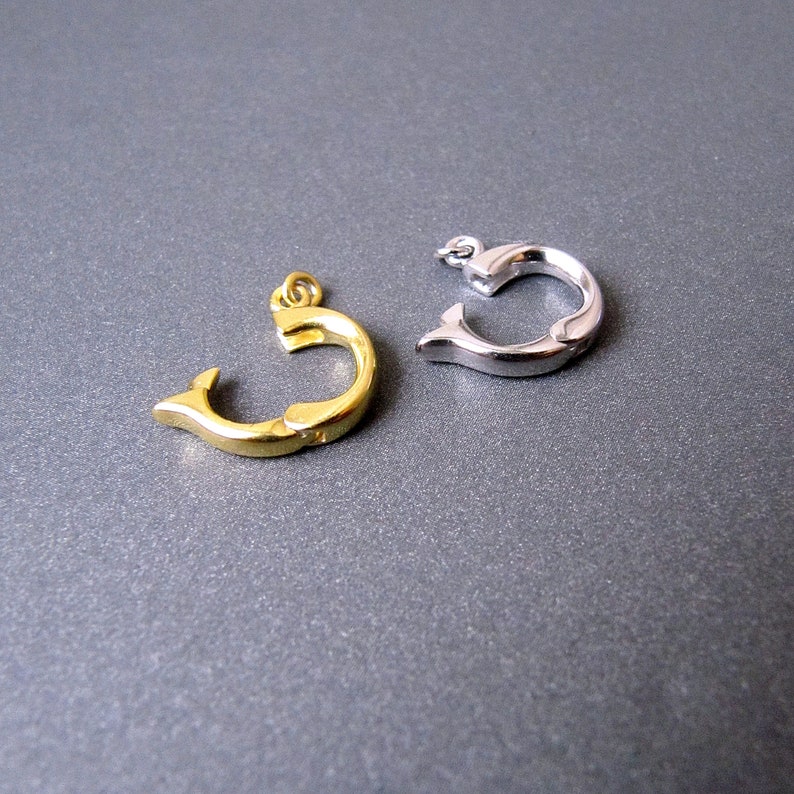 Sterling Silver Push Lock Pendant Bail Rhodium / Gold - Etsy