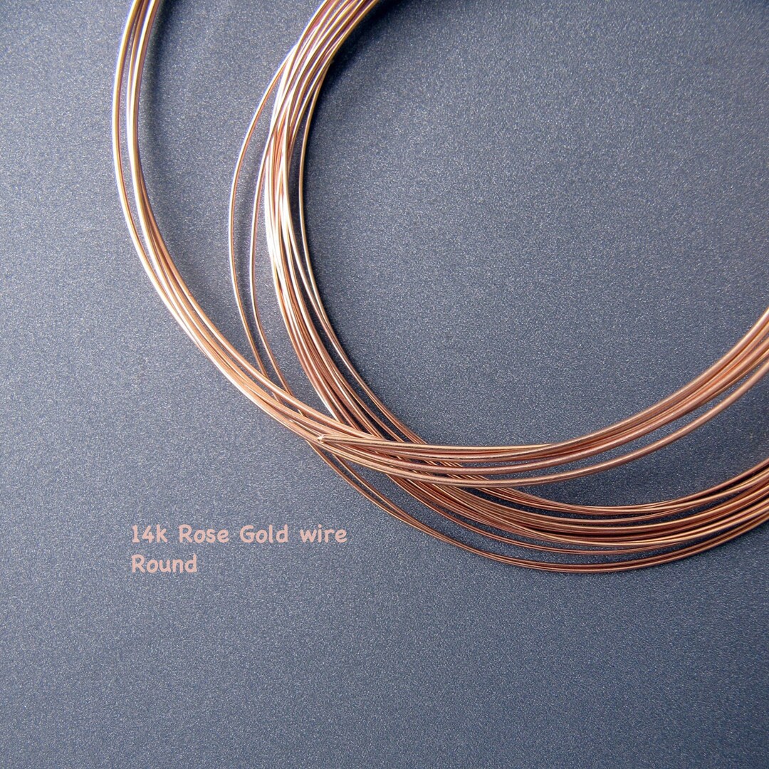 14k Rose Gold Wire • 26ga 28ga 30ga • Half Hard • Round • Solid 14 ...