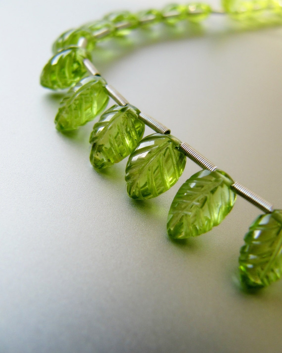 Peridot Carved Leaves AAA Hand Carving Leaf Drops Natural - Etsy