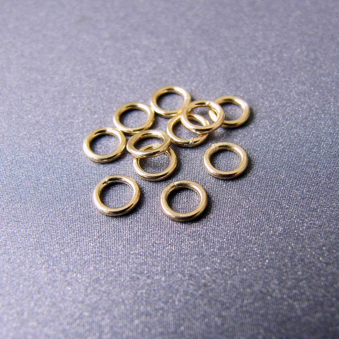 18k Gold Jump Ring • Open / Closed • 3mm 4mm 5mm 6mm 7mm • 18 Carat ...