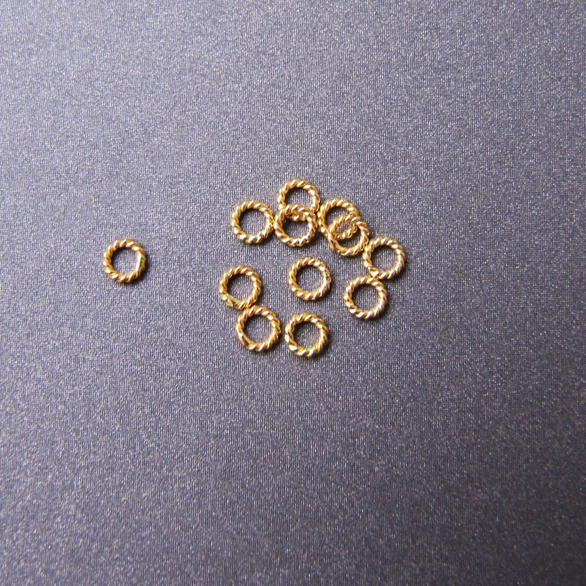 18k Gold Twisted Wire Closed Jump Ring 3mm 3.50mm 4mm 4.50mm - Etsy