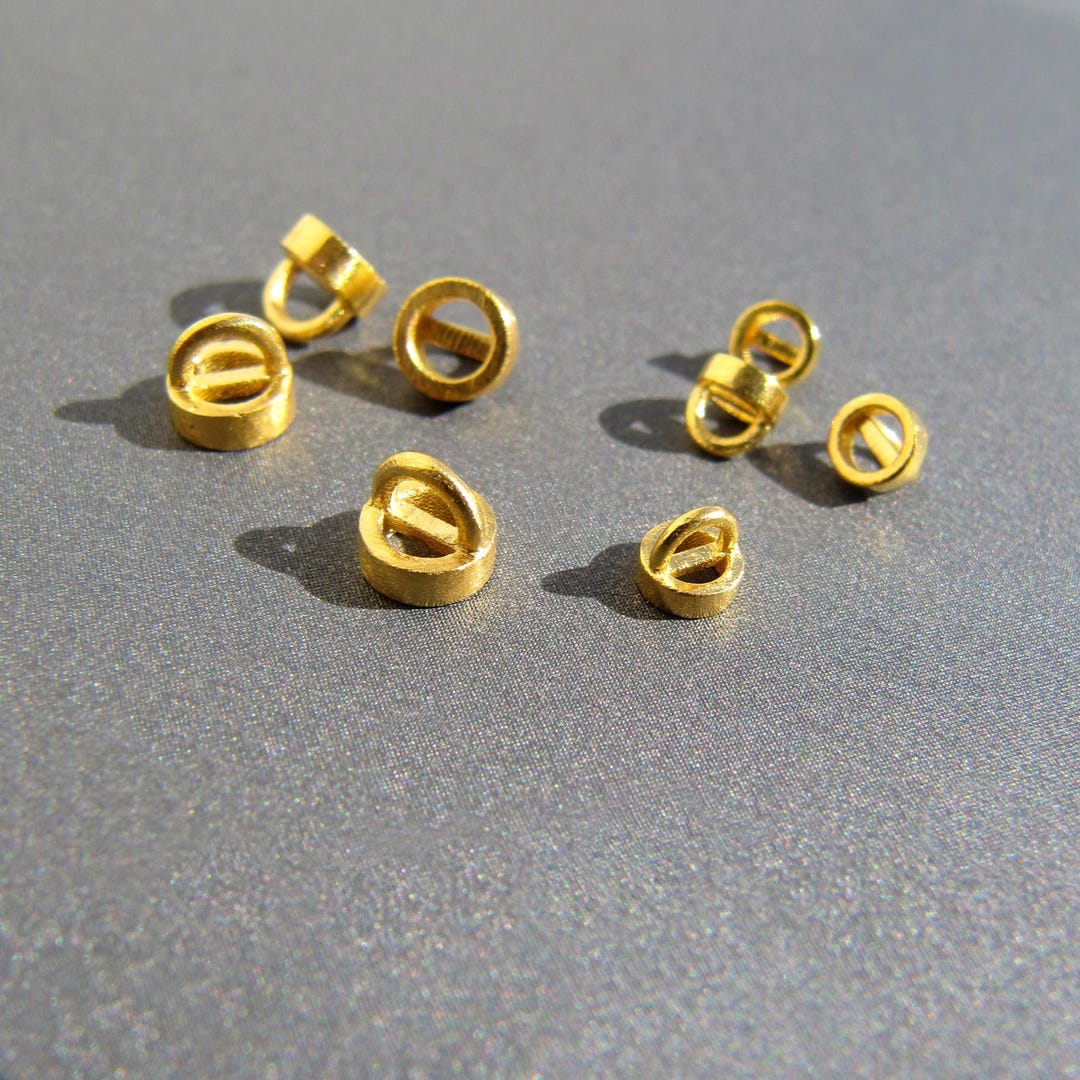 18k Gold Bead End Tip With Bar (2) • 3.50mm / 4.50mm • EASY to Manage ...
