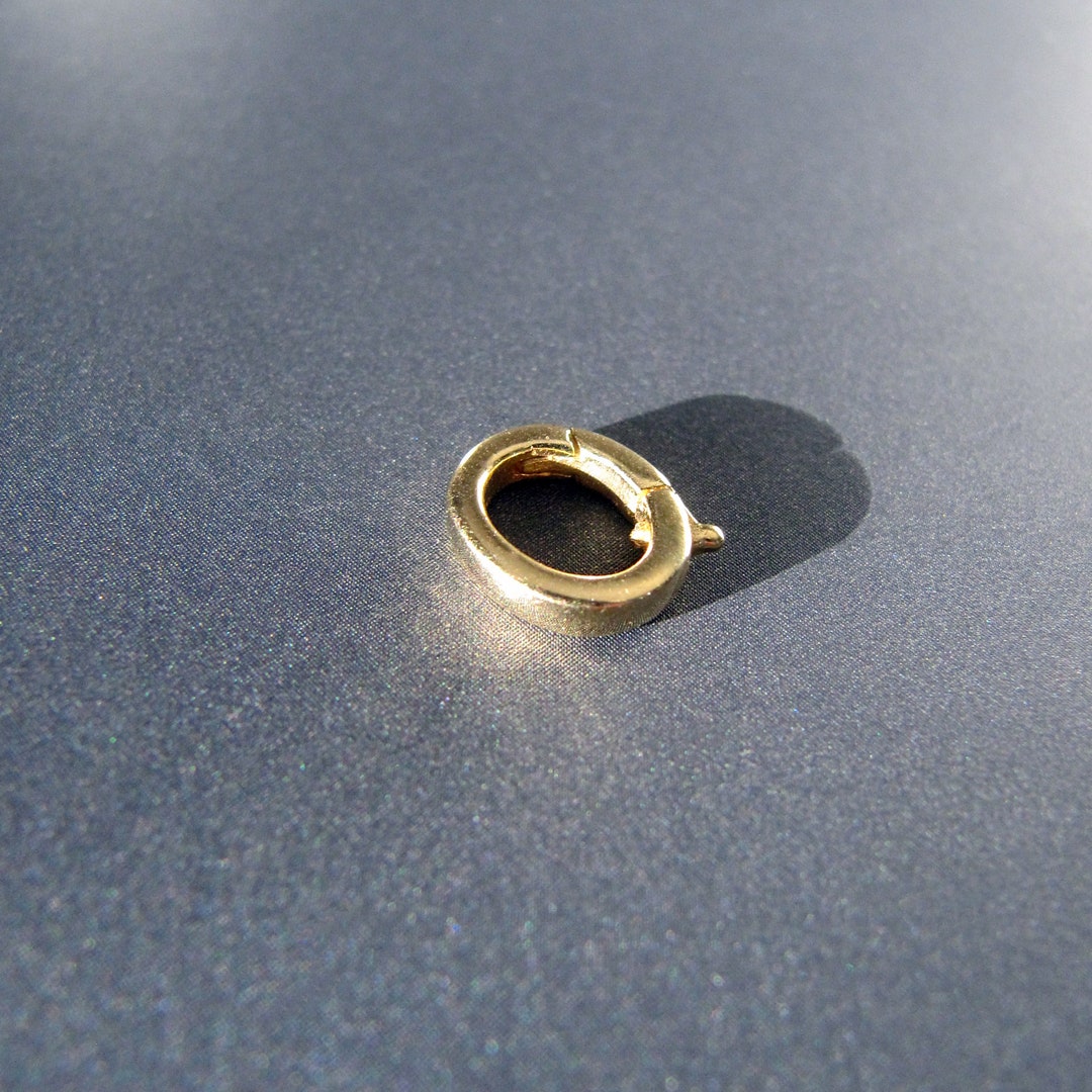 18k Gold Clasp Bail 9.75x8.50x2mm Removable Hinged Chain Link Connector ...