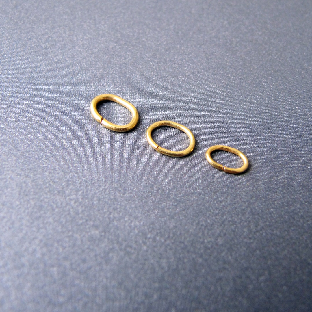 14k Gold Oval Open Jump Ring • 3x4 / 4x6mm • CHOOSE SIZE • Solid Real ...