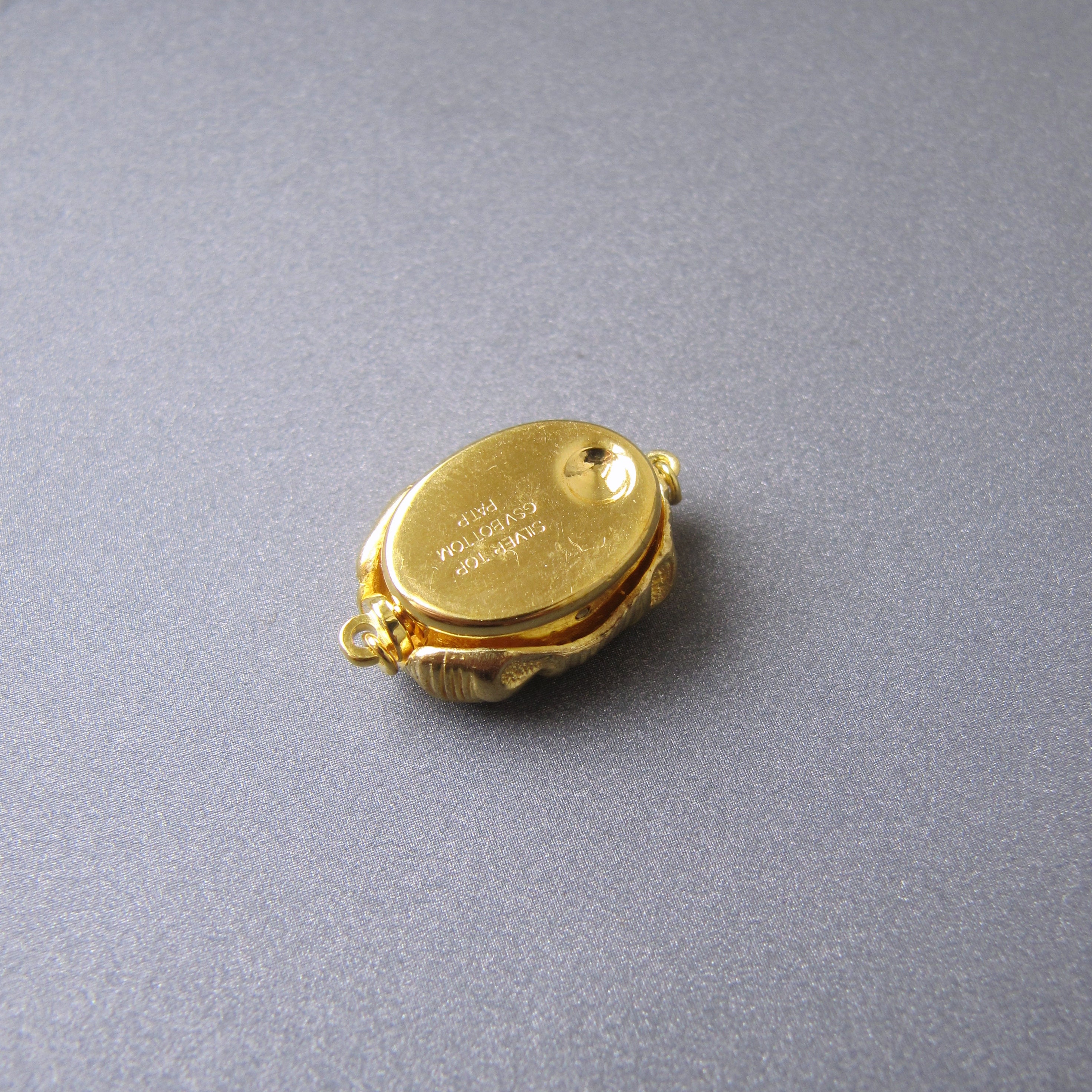 Gold Vermeil Silver Box Clasp 19x15mm Textured Brushed | Etsy