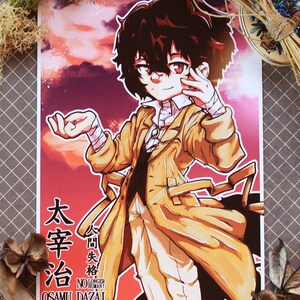 Osamu Dazai Print Bungo Stray Dogs Print Anime Prints - Etsy