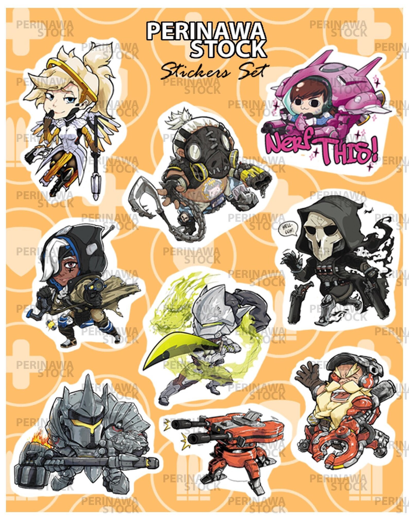 Overwatch Stickers Anime Stickers and Videogames Stickers | Etsy