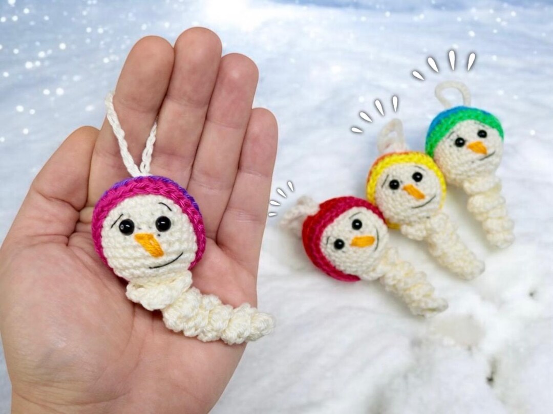 Crochet Pattern - Snow Worms | Worry Worm | Lucky Worms - Etsy