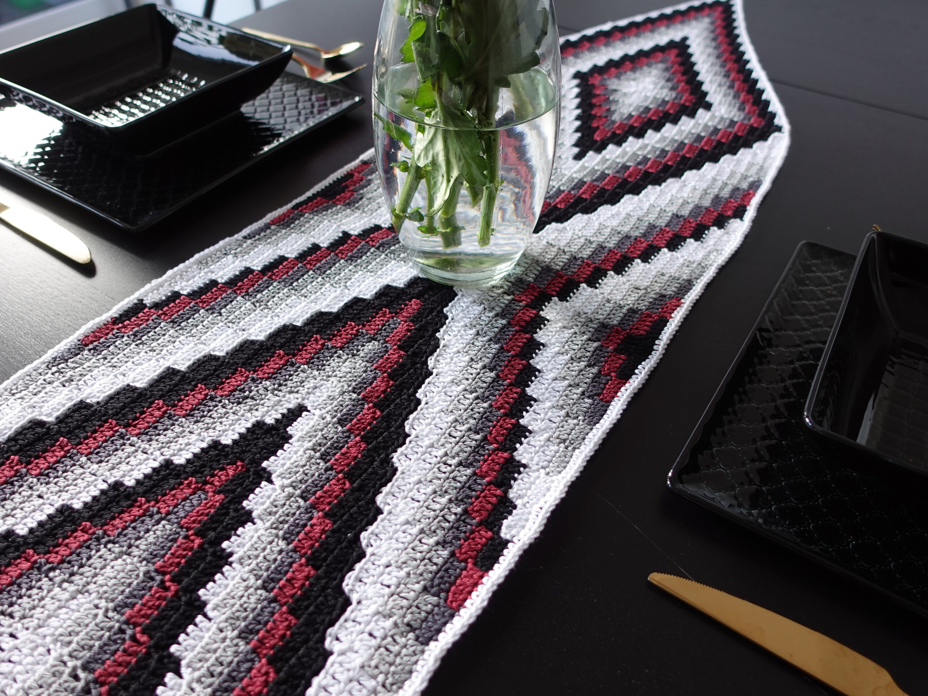 Crochet Pattern - Table Runner Corner to Corner - Etsy
