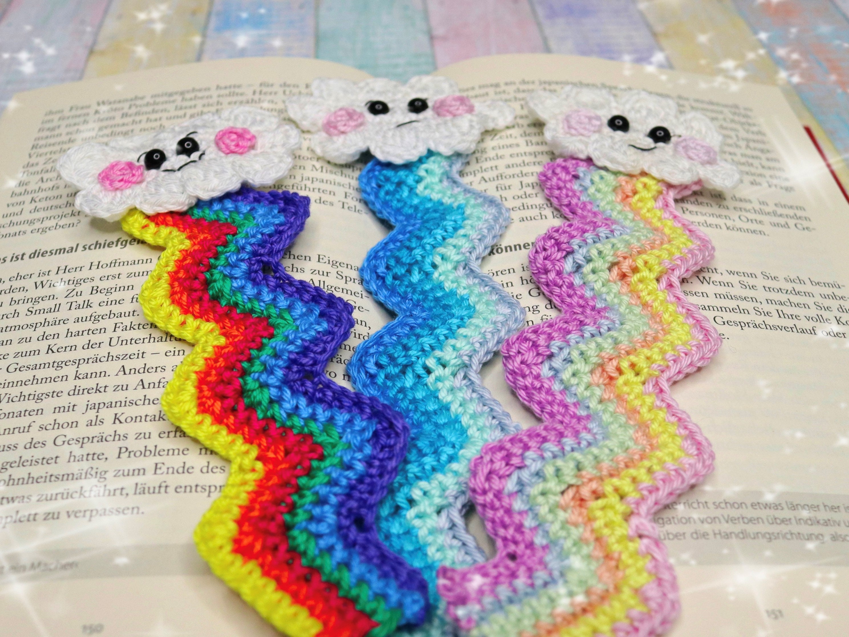 Crochet Pattern Clouds Bookmarks - Etsy