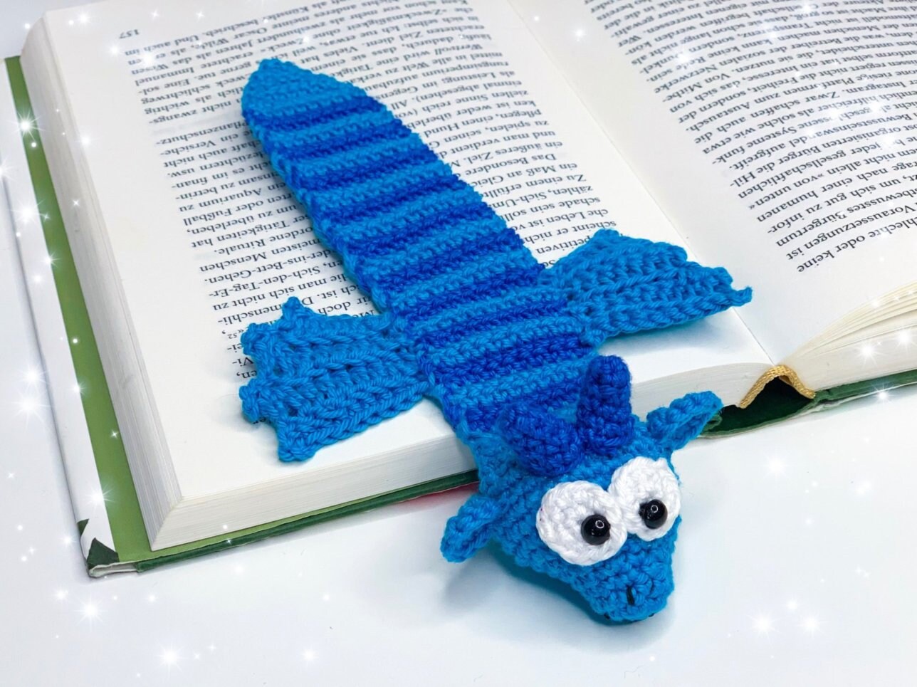 Crochet Pattern Dragon Bookmark - Etsy Australia