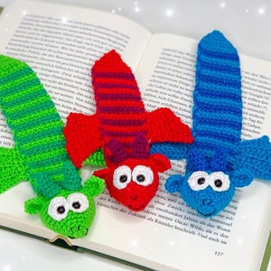 Crochet Pattern Dragon Bookmark - Etsy