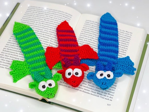 Crochet Pattern Dragon Bookmark | Etsy