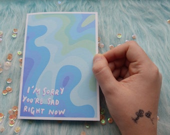 Sad Greeting Card - Etsy