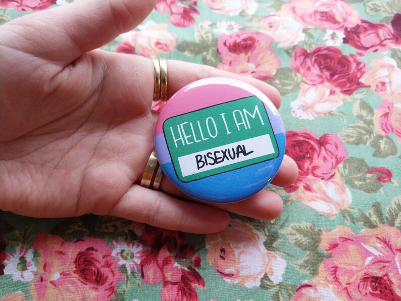 Hello I Am Bisexual Badge Lgbt Pins Etsy