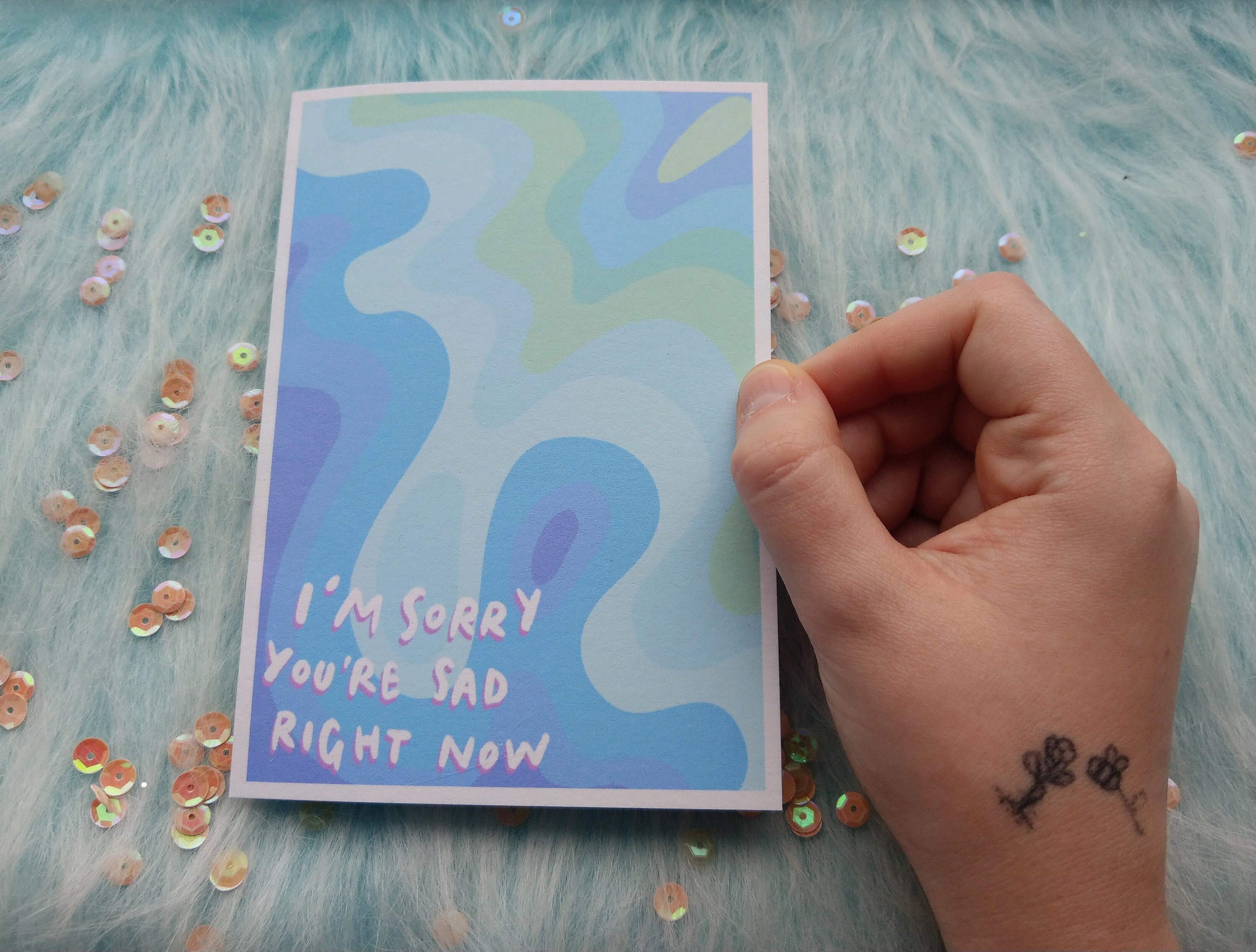 Sorry you're sad greeting card A6 recycled cards | Etsy