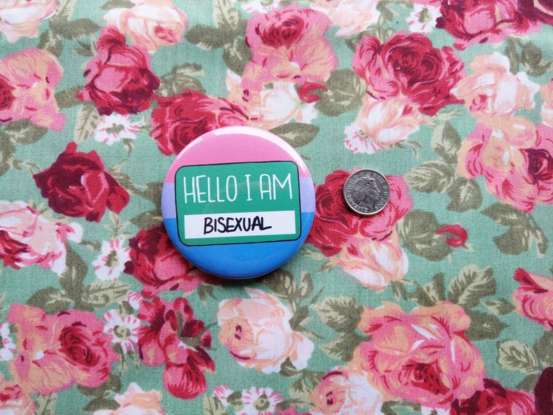 Hello I Am Bisexual Badge Lgbt Pins Etsy