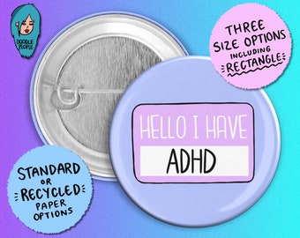 I Have ADD Neurodiversity Pin Badge Button - Etsy
