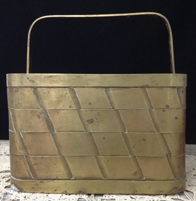 Large Brass Basket Brass Planter Brass Wedding Basket Fruit - Etsy