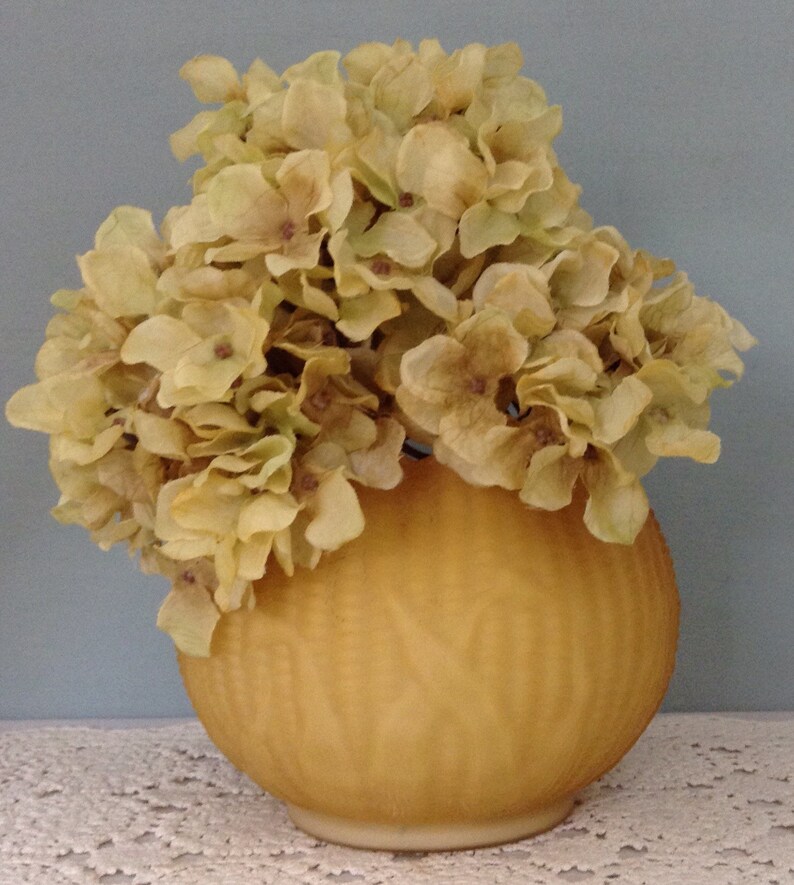 Honey Amber Fenton Corn Maize Rose Bowl Gold Maize Vase Cased Glass ...