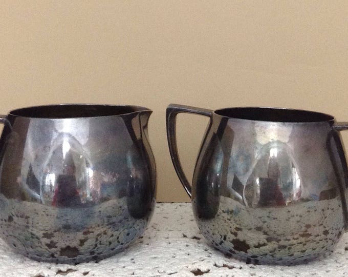 Nobility Silver Plate Sugar and Creamer Set Silver Sugar Bowl Silver ...