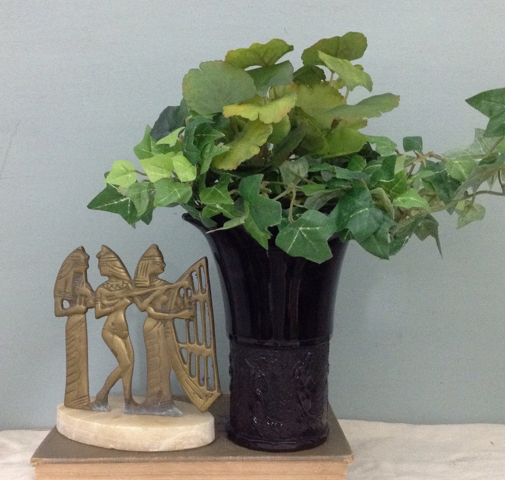 LE Smith Black Amethyst Dancing Nymphs Vase Black Glass Vase | Etsy