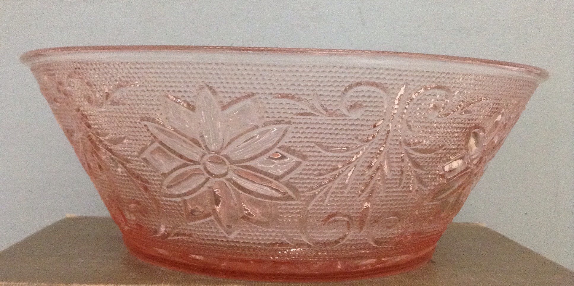 Pink Tiara Sandwich Glass Bowl Pink Daisy Glass Bowl Fruit - Etsy