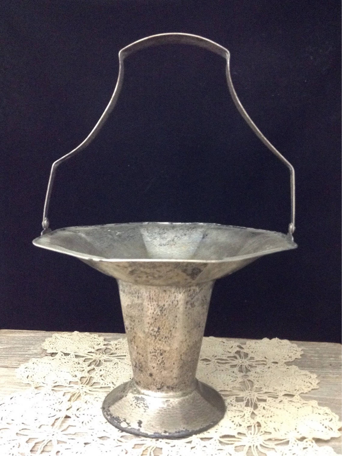 Homan Plate Silver Basket Antique Basket Bridal Basket Art - Etsy