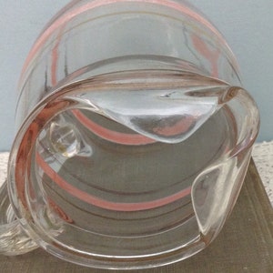 Pink and Gold Stripe Pitcher Buttermilk Pitcher Juice Pitcher ...