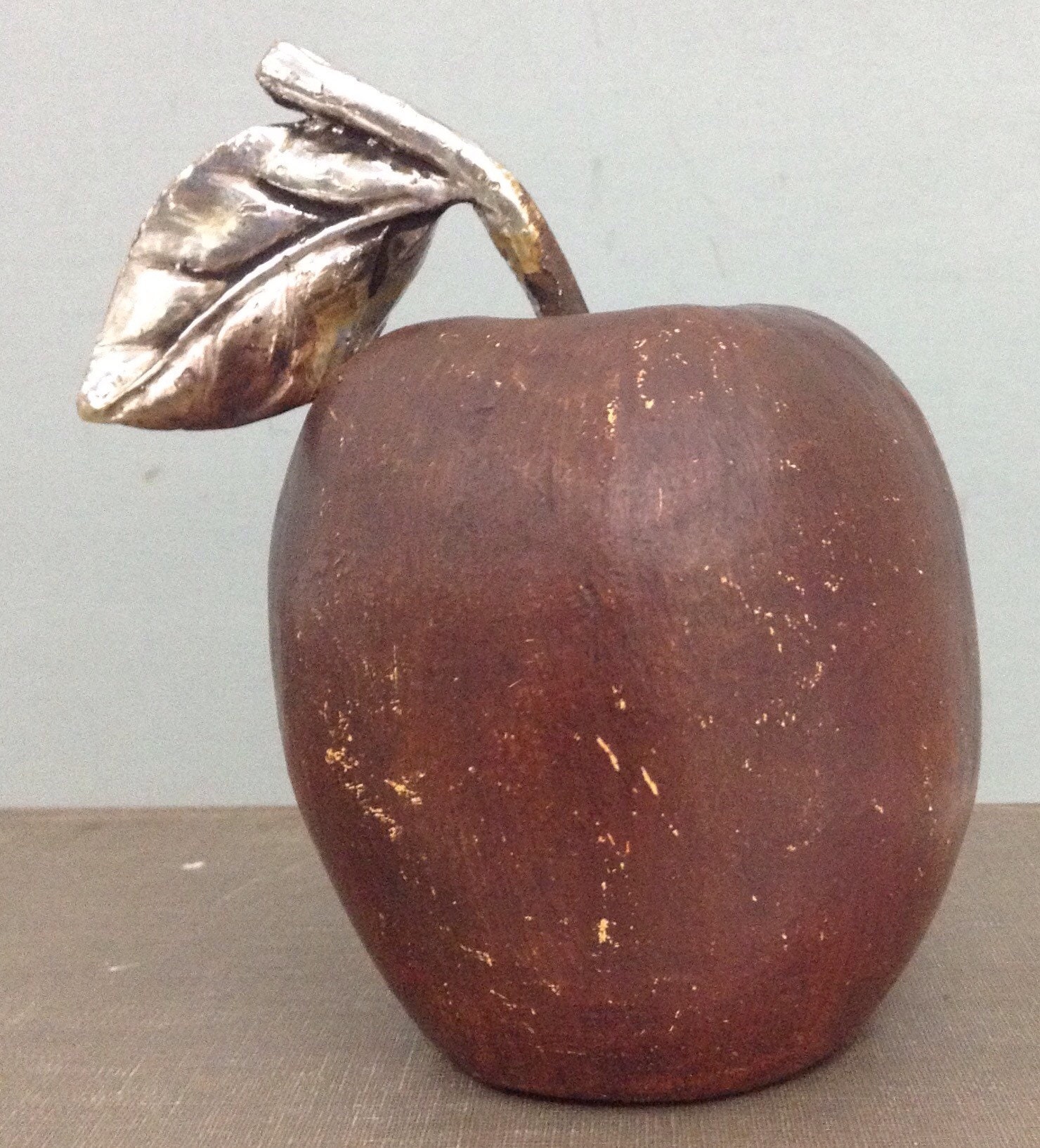 Chalkware Fruit Wood Look Fruit Vintage Chalkware Apple | Etsy