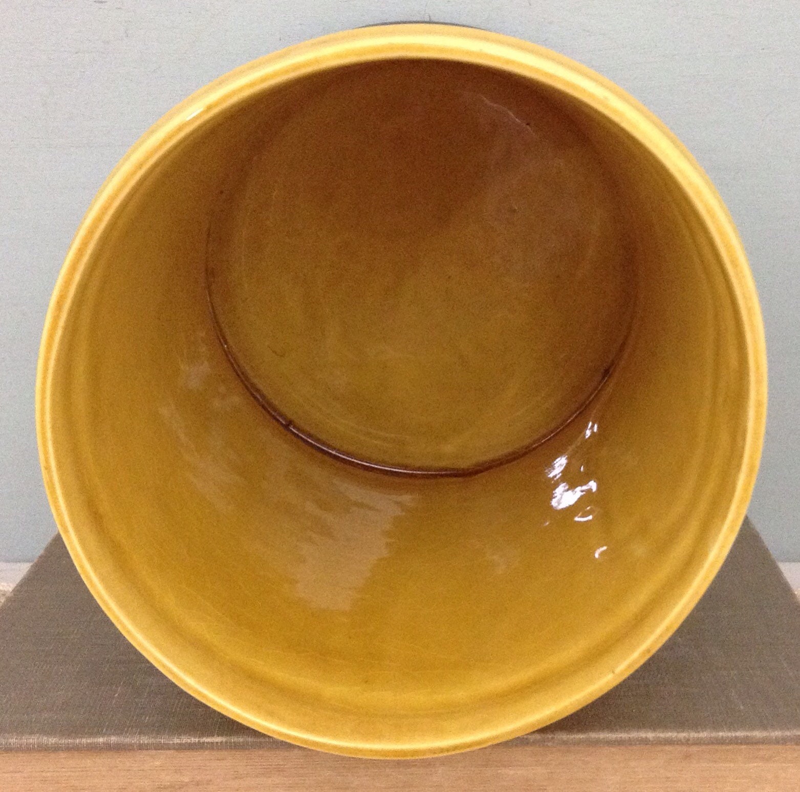 Yellow Ceramic Crock Kitchen Planter Mustard Yellow Crock - Etsy