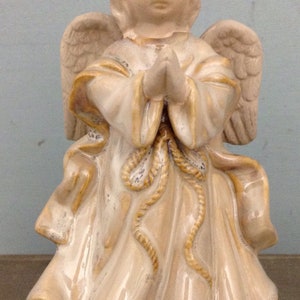 Pottery Angel Figurine Angel Girl Figurine Valentine Gift Angel Statue ...