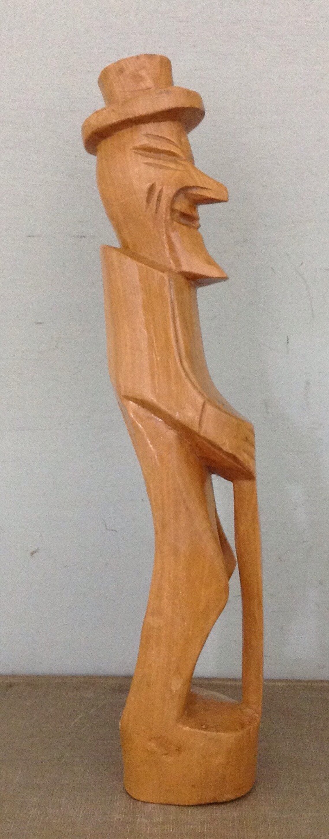 Folk Art Man Figurine Carved Wood Figurine Wood Man Statue Old - Etsy