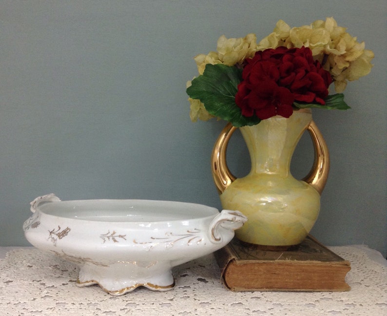 Goodwin Pottery Bowl White Ironstone Bowl Vintage Tureen - Etsy