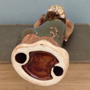 Pottery Angel Figurine Ceramic Angel Figurine Green Angel Rustic Angel ...