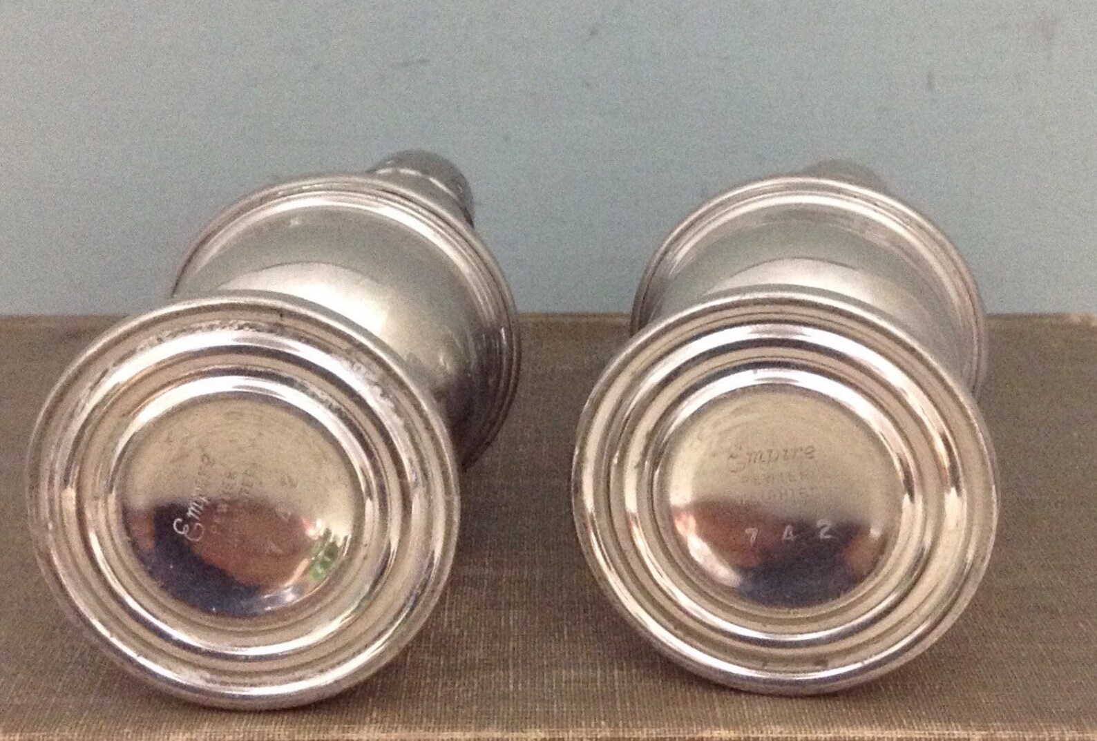 Pewter Salt and Pepper Set Pewter Shaker Set Vintage Tableware | Etsy