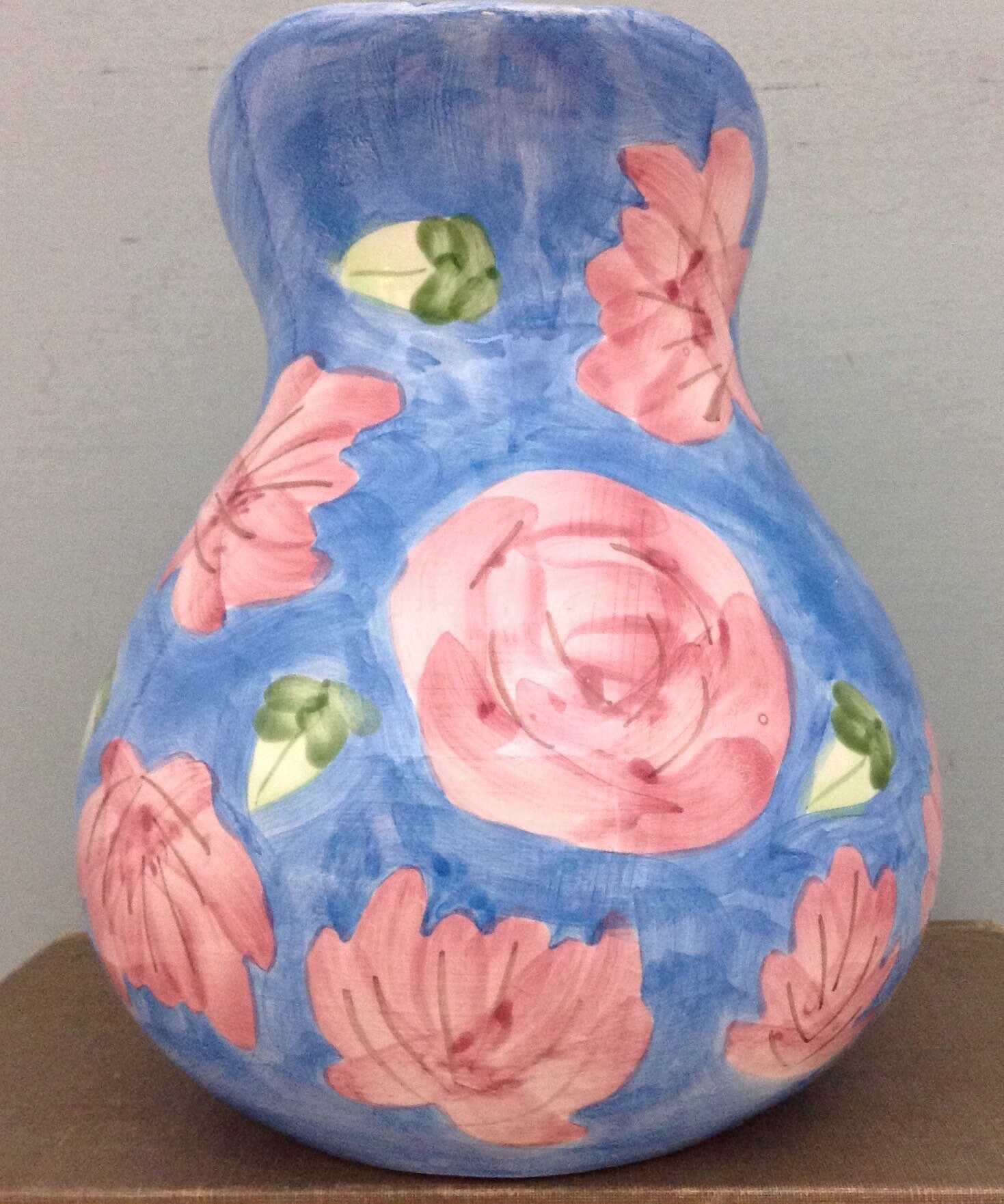 Ceramic Juice Pitcher Water Pitcher Pink Rose Decor Hand - Etsy