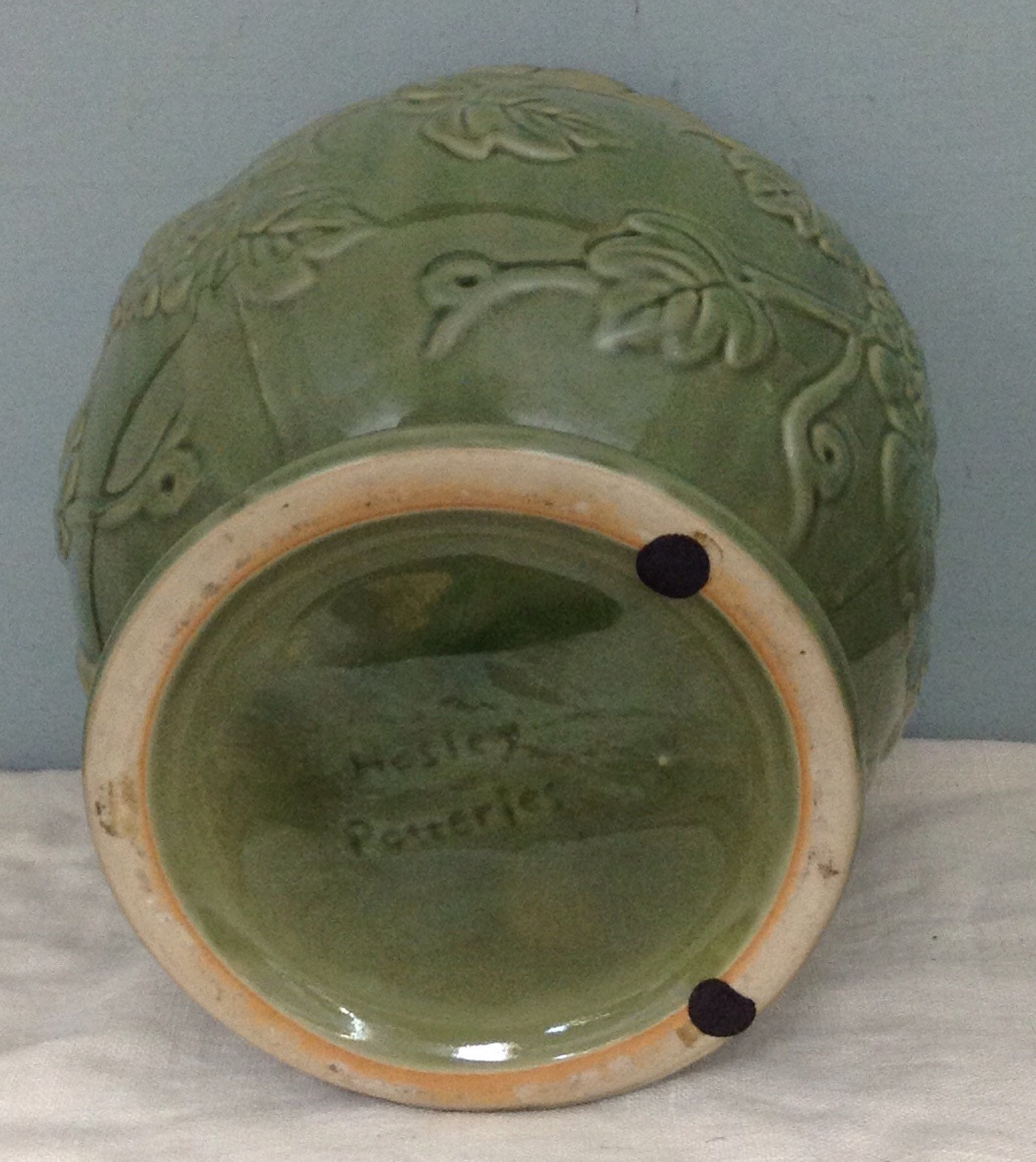 Hosley Pottery Green Jardiniere Green Pottery Vase | Etsy