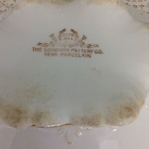 Goodwin Pottery Bowl White Ironstone Bowl Vintage Tureen Footed Bowl ...