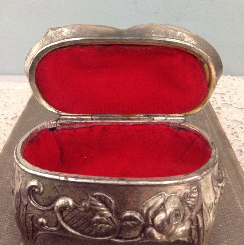 Silver Trinket Box Silver Jewelry Box Velvet Lined Jewelry Box - Etsy