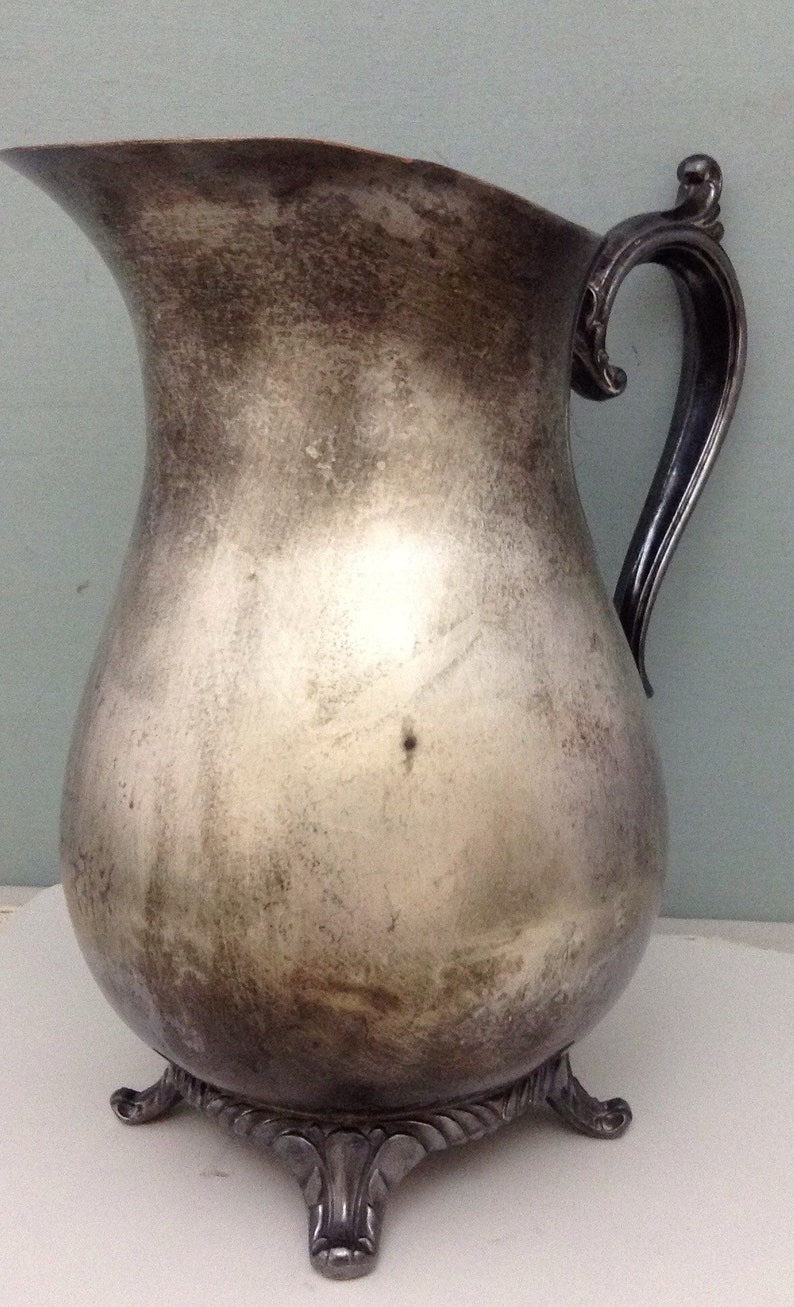 Wm Rogers Silver Plate Water Pitcher Tea Pitcher Vintage - Etsy