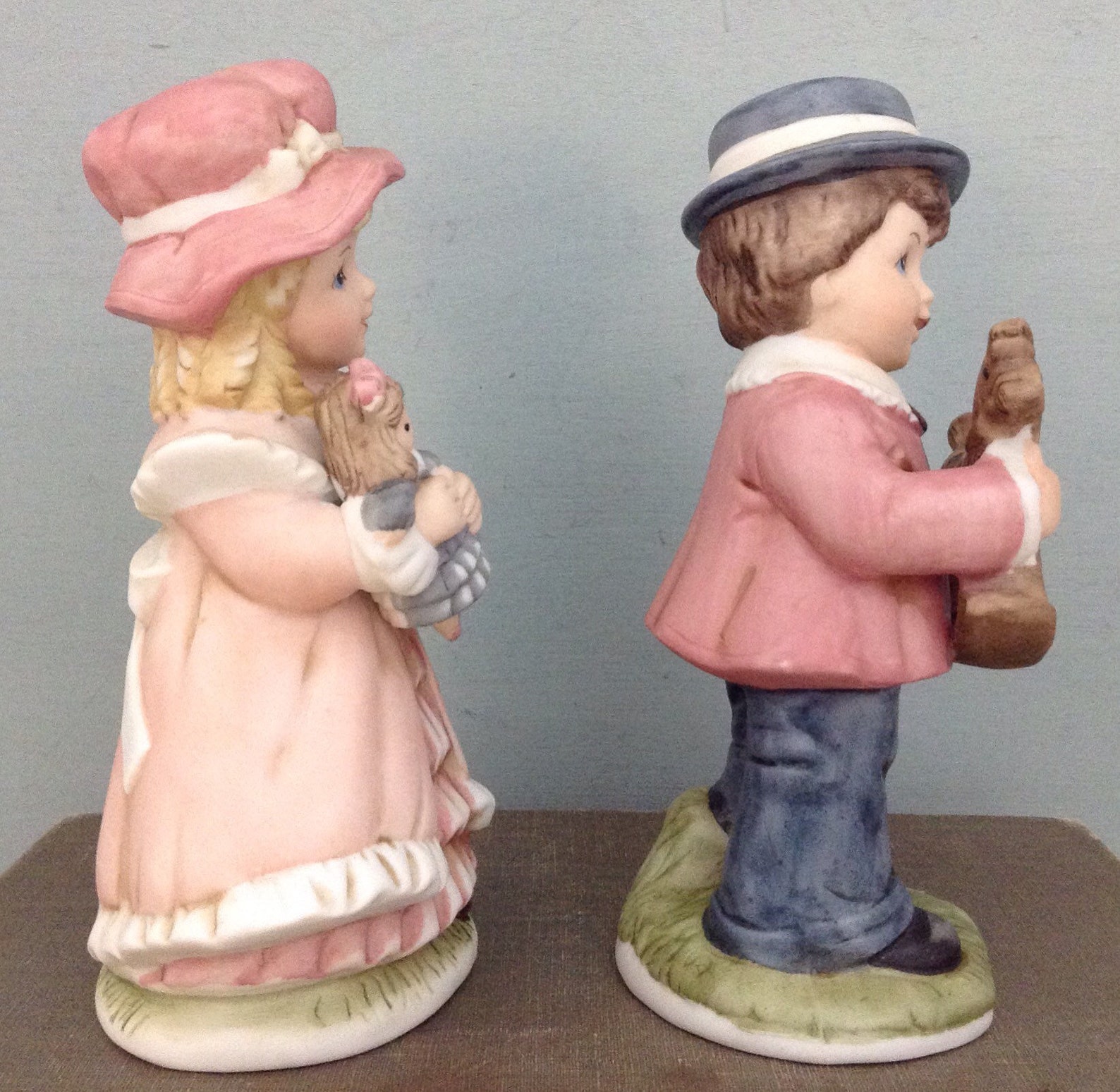 Boy and Girl Figurine Pair Vintage Childs Room Decor Girl With | Etsy